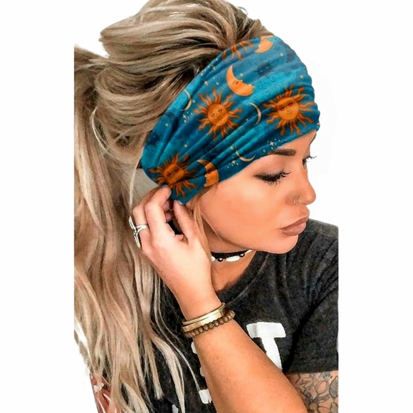 Boheme | Accessories | Luna Sky Gypsy Headband Wide Boho Moon Sun Hair ...